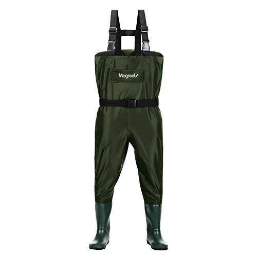 Magreel Kids Chest Waders Waterproof Nylon/PVC Youth Waders with Boots ...