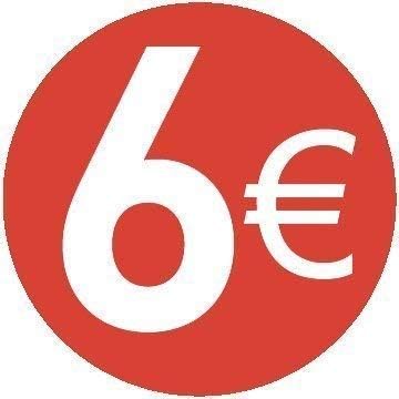 Price Stickers Paquet de 200-30mm Rouge 6€ Euro Fournitures de bureau ...