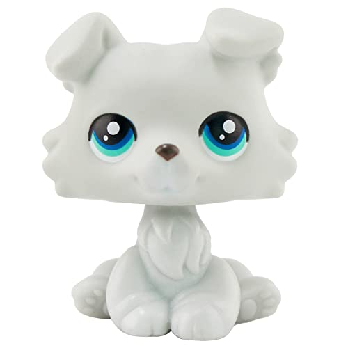 Custom lps Sitting Collie Gray Body Blue Eyes Cute Littlest Pet for ...
