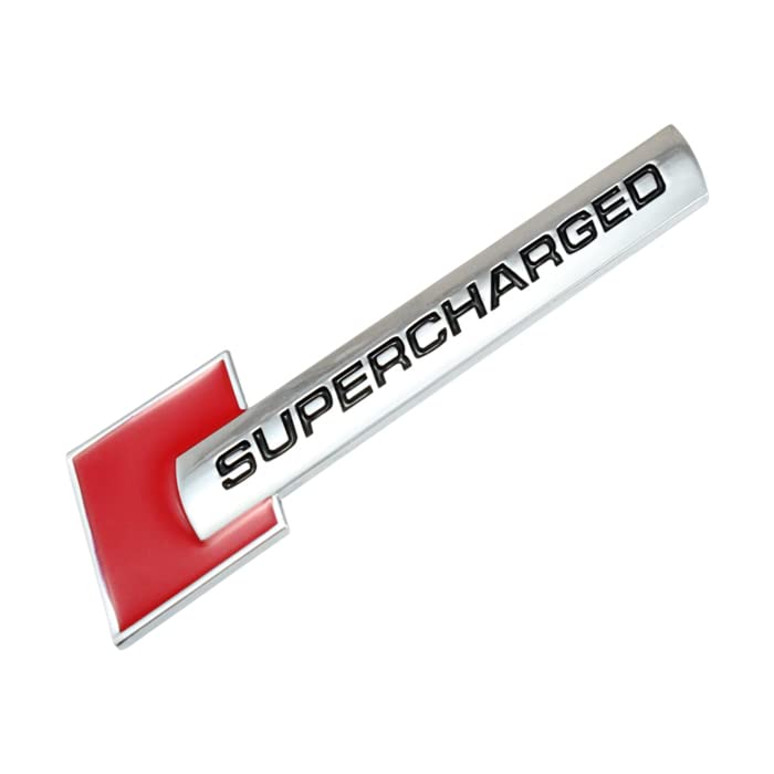 Mua SUPERCHARGED Logo Plate Emblem Silver × Red Metal Super Jersey ...