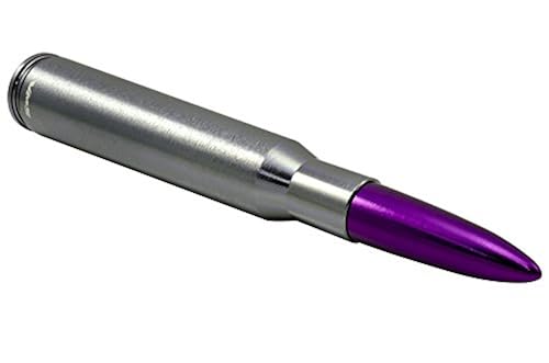 VMS RACING 50 Cal Caliber GUNMETAL PURPLE TIP BULLET ANTENNA Heavy ...
