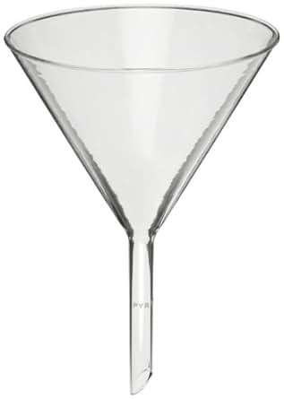 Corning Pyrex 6120-6 Borosilicate Glass Plain Funnel, with Short Wide ...