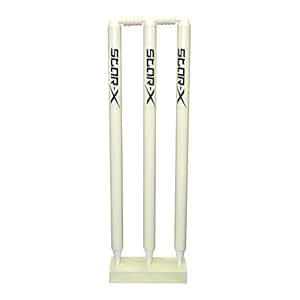 Star-X Wooden 3 Cricket Wicket Stumps with 1 Stand and 2 Bails for Men ...