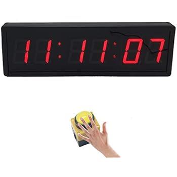 Amazon.com: BTBSIGN 2.3inch Digital Countdown Wall Clock Large Stopwatch with Remote and Switch ...