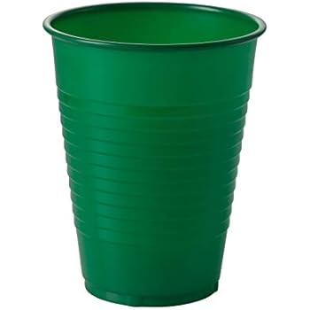 Amazon.com: Exquisite 12 oz Emerald Green Plastic Cups II 50 Count Bulk ...