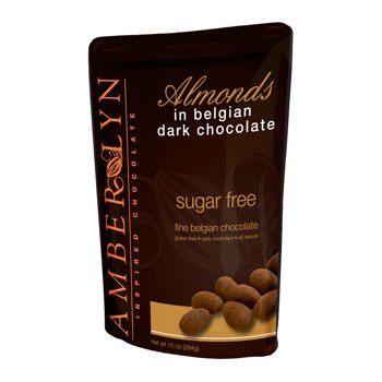 Amber Lyn Sugar Free Dark Chocolate Almonds 20 oz Sugar Free, Gluten ...