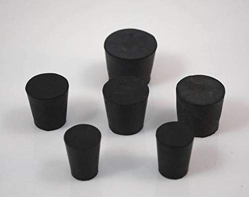 30 Black Rubber Solid Stoppers Assortment 1LB - Variety of Solid ...