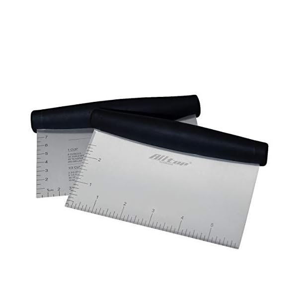 Bench Scraper & Chopper,Stainless Steel Hand Kitchen Tool - Set of 2 ...