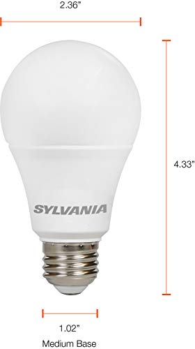 SYLVANIA ECO LED Light Bulb, A19 60W Equivalent, Efficient 9W, 7 Year, 750 Lumens, 2700K, Non ...