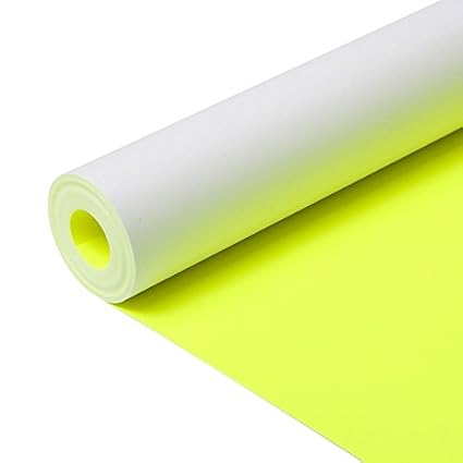 Day Glo Display Paper Roll Yellow Fluorescent 10 Metre Length Pack Size ...