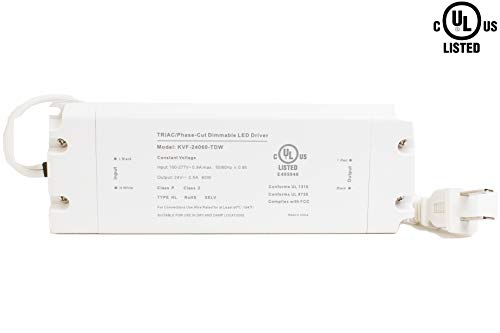 LEDupdates 24v UL Listed Class 2 60W Triac Dimmable Driver 100v-277v AC ...