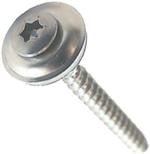 100 Stainless Steel Plumber Screws 4.5 x 20 mm with Sealing Disc ...
