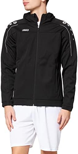 JAKO Basic Men's Classico Hooded Jacket, Men, Classico, black, Large ...