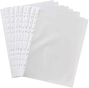 Posh 100 Pcs Transparent Document Sleeves, Leaf Sheet Clear ...