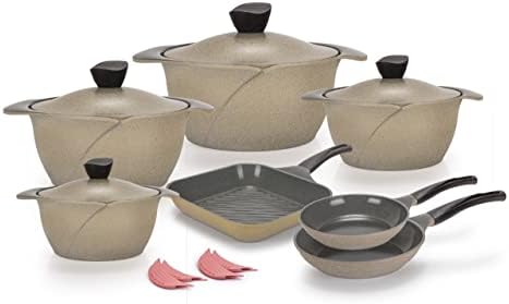 سعر طقم حلل جرانيت من ماستر ( حلة 18-20-24-28 بوصة، طاسة قلي 20-24 بوصة ...