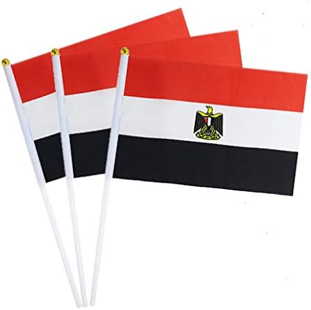 mflagperft Egypt Flag Egyptian Small Stick Mini Hand Held Flags ...