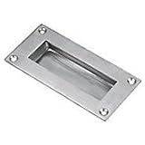 Flush / Recessed Pull Door Handle Round / Circular Covered - Satin ...