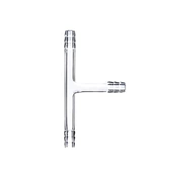 Deschem Glass T Connector Tube, 10MM Hose Connection, Lab Tee Adapter ...