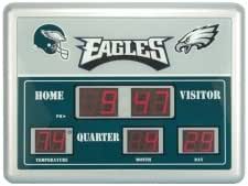 Amazon.com : Philadelphia Eagles Scoreboard Clock : Wall Clocks ...