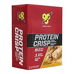 BSN Finish First Protein Crisp Protein Bars, Peanut Butter Crunch, 1.97 ...
