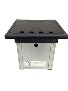 Compact In-floor Two-gang Electrical Box with Cover - Infloor Power ...
