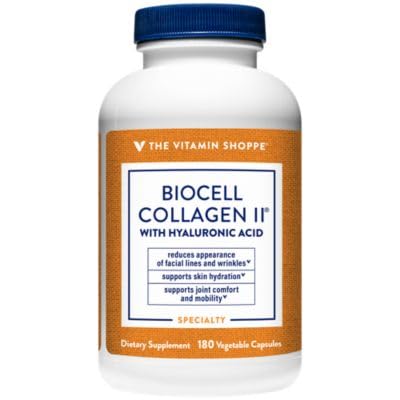 The Vitamin Shoppe BioCell Collagen II With Hyaluronic Acid 1000MG (180 ...