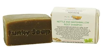 Funky Soap Marshmallow Root Nettle Shampoo Bar Natural and Handmade ...