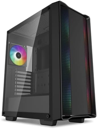 DeepCool CC560 ARGB V2 Mid-Tower ATX PC Case, 4x Pre-Installed 120mm ...