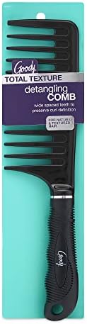 GOODY Total Texture Detangling Handle Comb, Wide Spaced Teeth Preserve ...