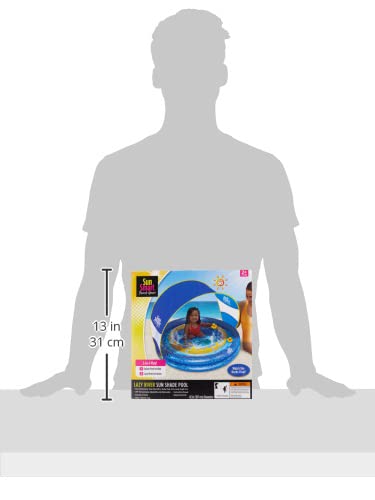 SunSmart Lazy River Kiddie Pool - Inflatable Kids Pool with 2 Toy Ducks ...