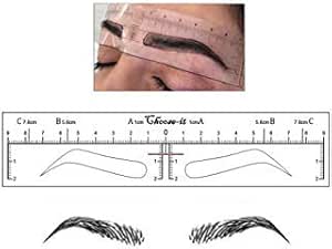 Amazon.com : CHOOSE-IT Brow Stamp Tool, 50Pcs Microblading Ruler ...