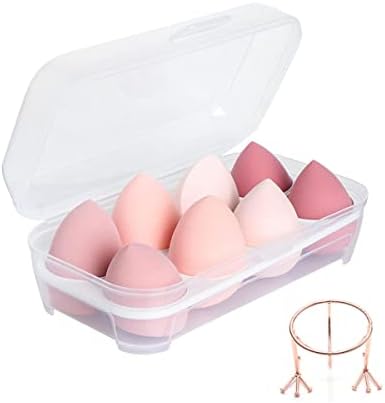 Pack of 8 pcs Dry and Wet Use Makeup Sponge with 1 shelf Set, Beauty ...