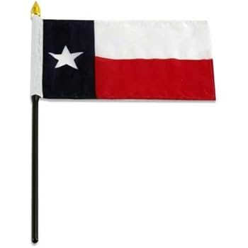 Amazon.com : MWS 4x6 inch Texas Table Desk Flag Mounted on a 10 inch ...