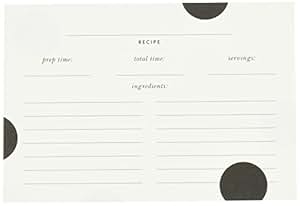 Amazon.com: Kate Spade New York 173441 Deco Dot Recipe Card Refill ...