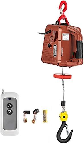 VEVOR Alloy Steel 1100lbs Winch, 1100 LBS Lift, 110 V Overhead, Remote ...