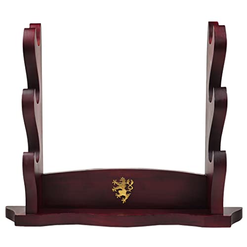 Mythrojan Solid Wood Sword Stand Medieval Sword Wall Mount Samurai ...