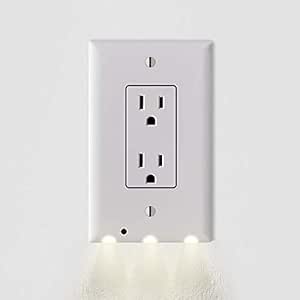 3 Pack - Wall Plate Night Light - Hello Light - LED Night Lights Built ...