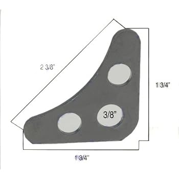 Amazon.com: Weld On Flat 90 Degree Gusset With Three 3/8 Holes - Bag Of ...