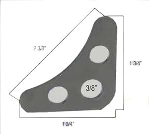 Amazon.com: Weld On Flat 90 Degree Gusset With Three 3/8 Holes - Bag Of ...
