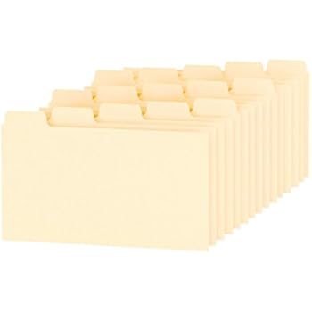 Amazon.com : Oxford Index Card Guides with Blank Tabs, 3 x 5 Inches, 1/ ...