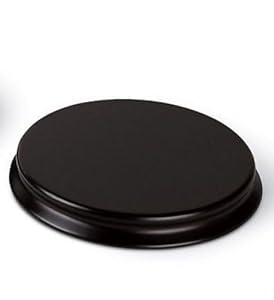 Round Wooden Display Plinth / Base - Diameter 20cm (Top) Mahogany ...