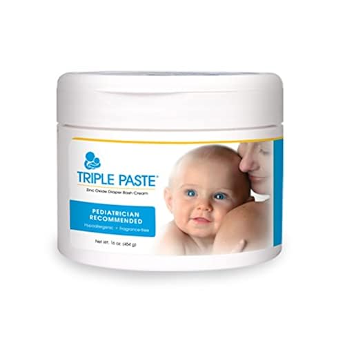 Triple Paste Diaper Rash Cream, Hypoallergenic Medicated Ointment for ...