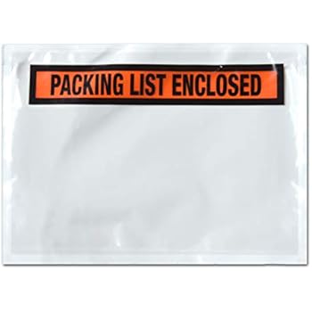 Amazon.com : 7.5x5.5 Packing List Enclosed Pouches, Invoice Label ...
