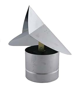 Wind Directional Chimney Cap - Galvanized 10 inch, Building Supplies ...