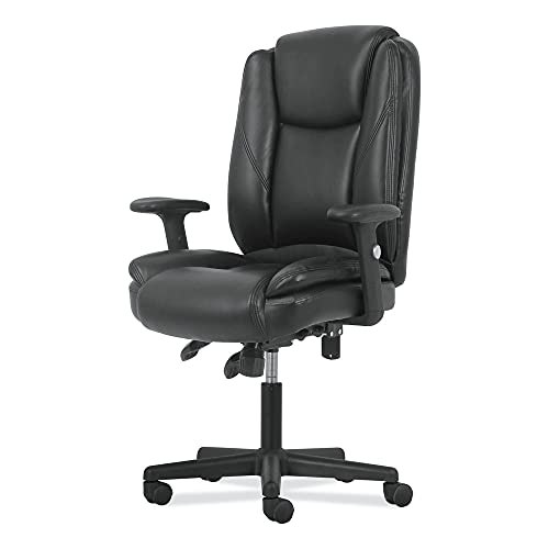 Sadie High-Back Leather Office/Computer Chair - Ergonomic Adjustable ...
