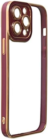 سعر Apple Iphone 13 Pro Max Plastic Back Case - Maroon Transparent فى ...