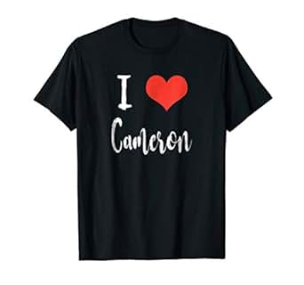 Amazon.com: I Love Cameron T Shirt: Clothing