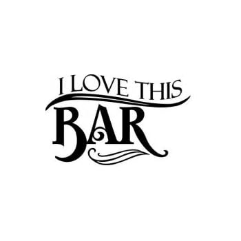 Amazon.com: THE BAR'S OPEN Vinyl wall quotes stickers sayings home art ...