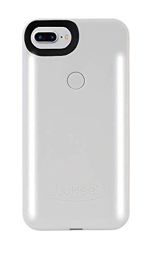 LuMee Duo Phone Case, White Glossy | Front & Back LED Lighting, Variable Dimmer | Shock ...