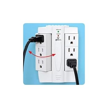 Amazon.com: Side Socket 6 Plug Swivel Outlet - Plug Up To 6 Cords In ...